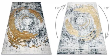 koberec EMERALD výhradní 1024 glamour, stylový abstrakce modrý / zlato velikost 200x290 cm | krásné koberce cz