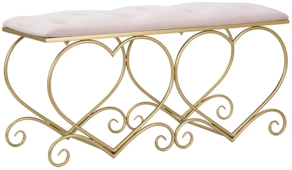 Designová lavice Efthymia 105 cm růžová