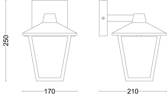 Philips - Venkovní nástěnné svítidlo KINNO 1xE27/25W/230V IP44