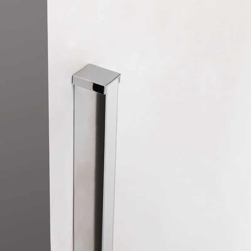 BPS-koupelny Posuvné sprchové dveře HYD-ATA 100 chrom/transparent pro instalaci do niky - bez vaničky