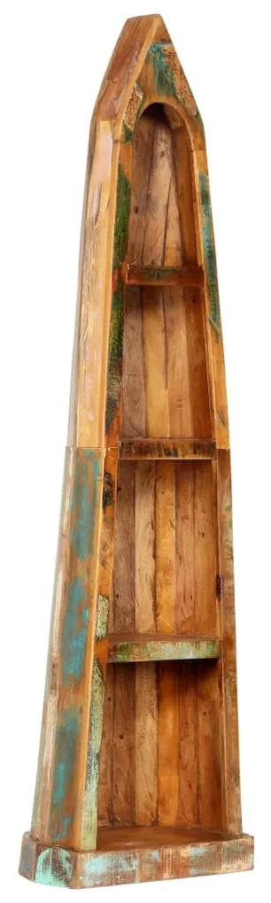 Police na knihy - masivní recyklované dřevo | 50x40x180 cm