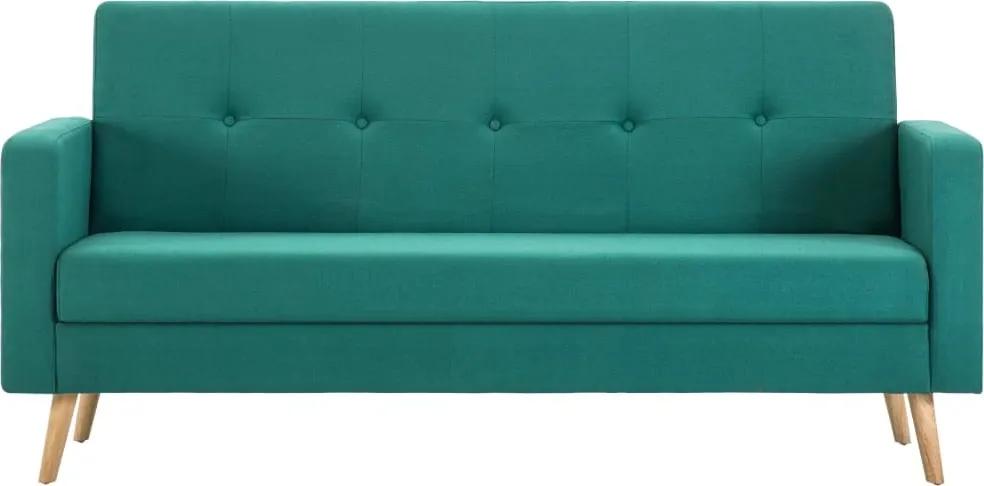 vidaXL Pohovka s textilním čalouněním [247037] Barva: Zelená