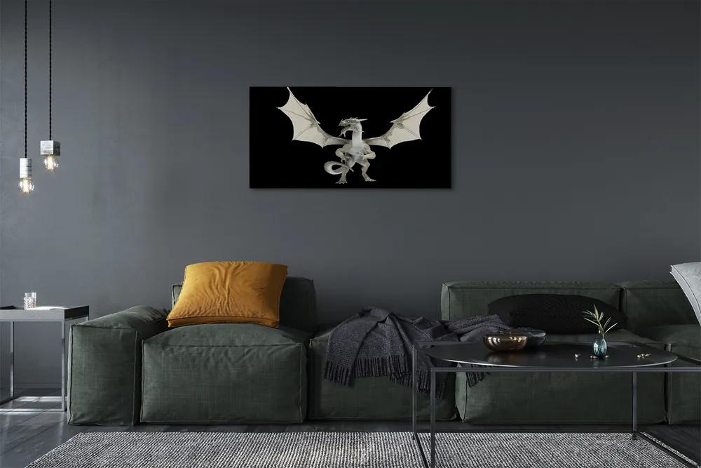 Obrazy na plátně bílý drak 120x60 cm