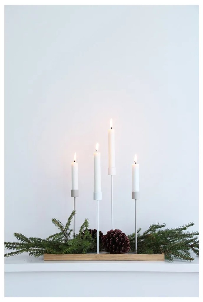 Svícen Candlestick White 29 cm COOEE Design