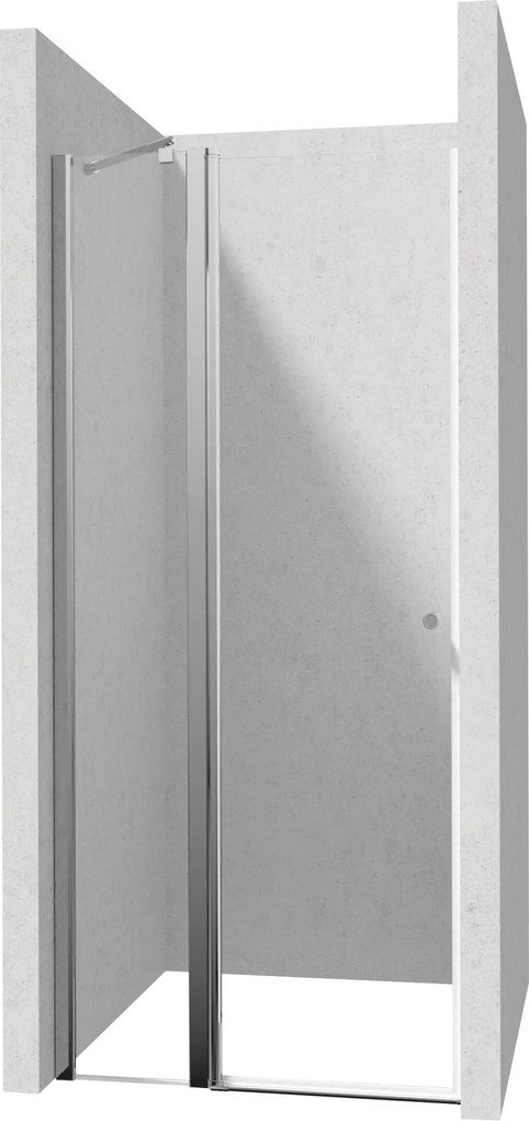 Deante Kerria Plus, 1-křídlé sprchové dveře 80x200 cm, 6mm čiré sklo, chromový profil, DEA-KTSU042P