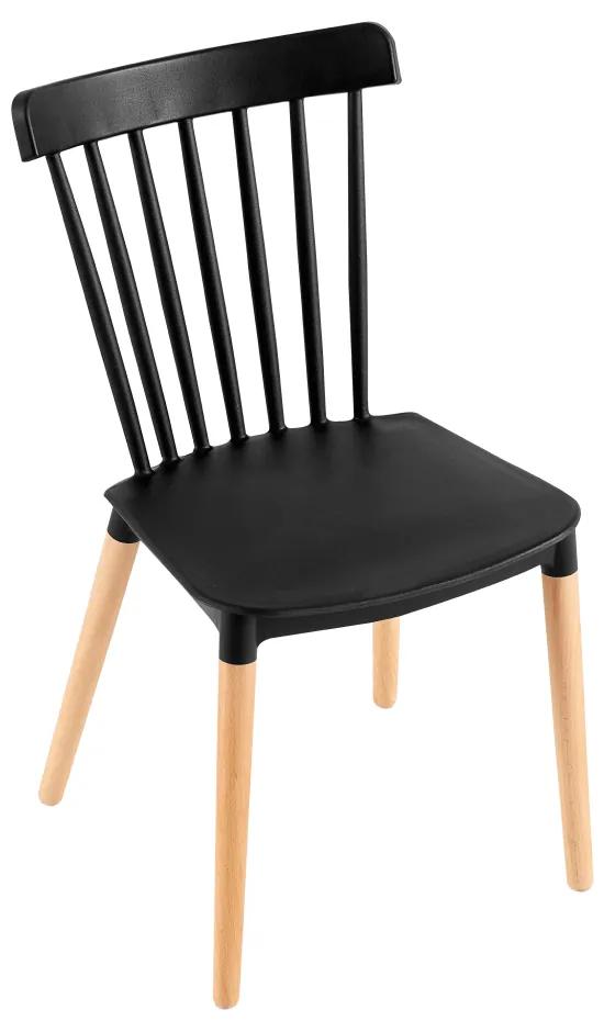Kondela Jídelní židle, černá/buk, ZOSIMA