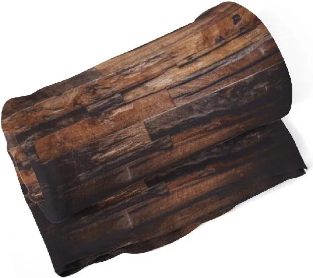 IMPAR Fleecová deka Dřevo 2 150x120 cm (Rozměr : 150 x 120 cm)