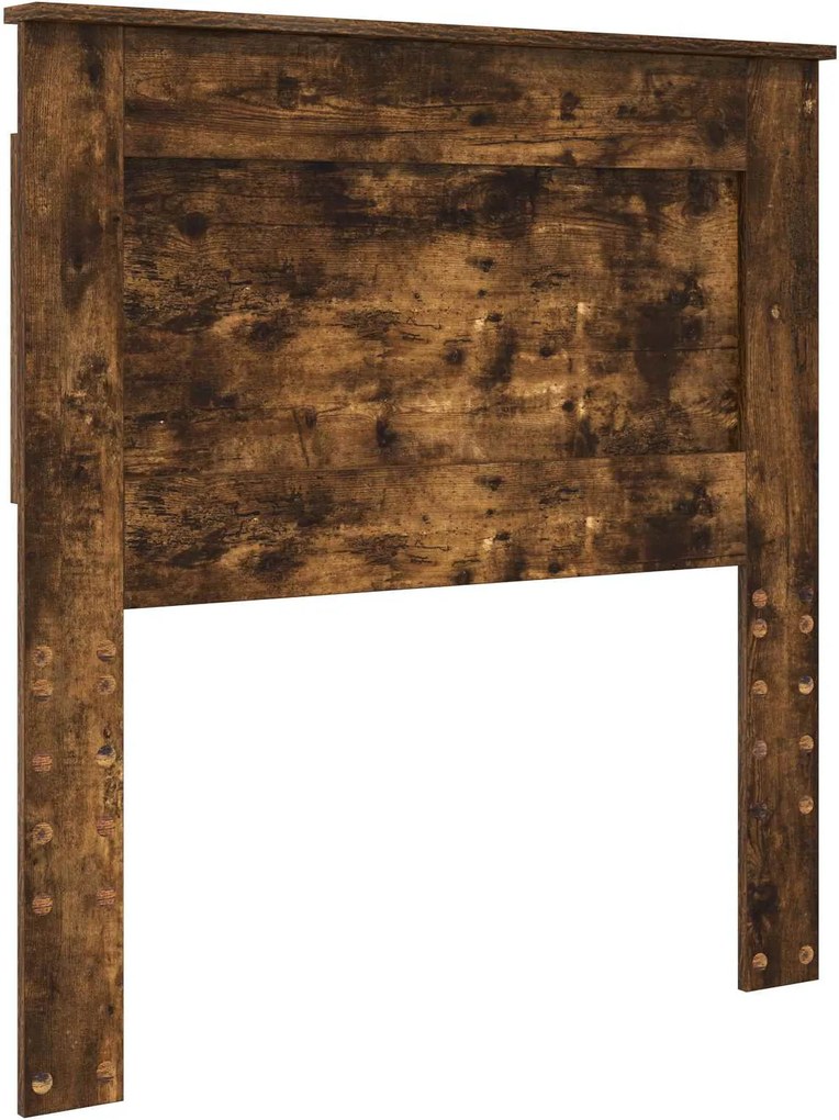Postel s úložným prostorem se zásuvkou Kouřový dub 90 x 200 cm 3410277