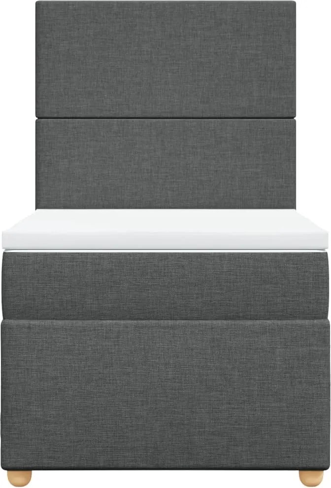 Box spring postel s matrací tmavě šedá 80 x 200 cm textil 3293401