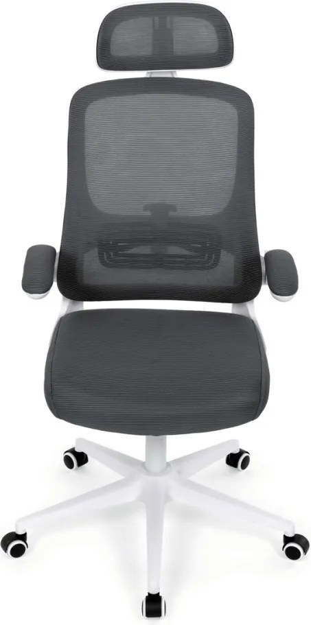 Kancelářská židle KA-Q843 GREY, houpací mechanismus, šedá síťovina (61 x 59) cm