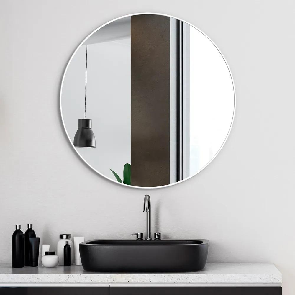 Zrcadlo Slim White Rozměr: ø 45 cm