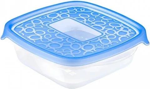 5 ks plastový box na potraviny s víkem 0,6 l, modrá