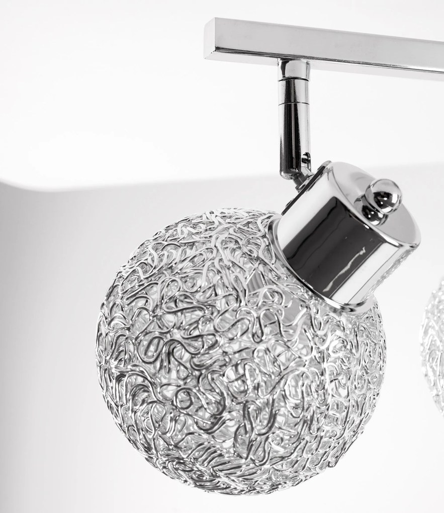 Toolight - Stropní kovová lampa GLAMOUR 3xE27 60W APP672-3C, chromová, OSW-05642