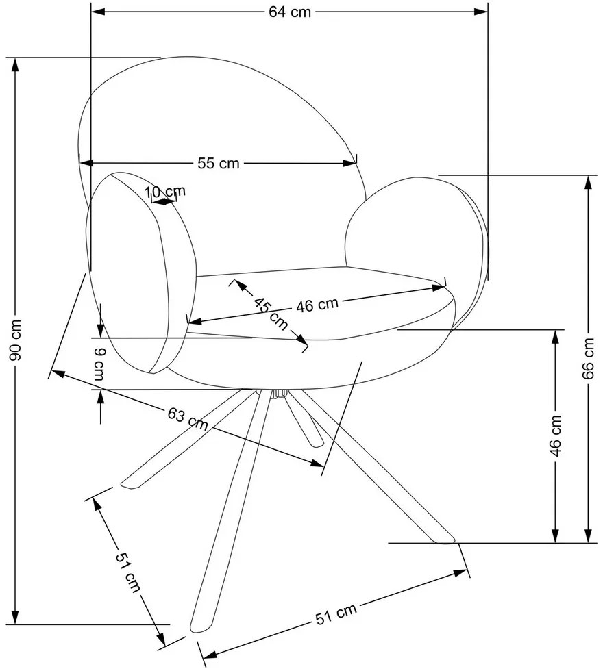 Jídelní židle Lumpy, šedá