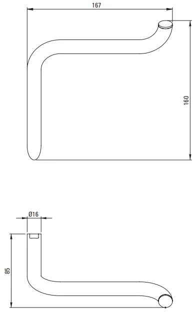 Deante Silia, nástěnný kulatý držák na ručníky, zlatá matná, DEA-ADI_R211
