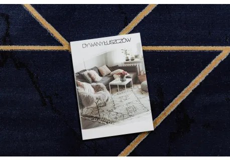 Dywany Luszczow Kusový koberec EMERALD EXCLUSIVE 1012 geometrický tmavě modrý / zlato Rozměr koberce: 140 x 190 cm