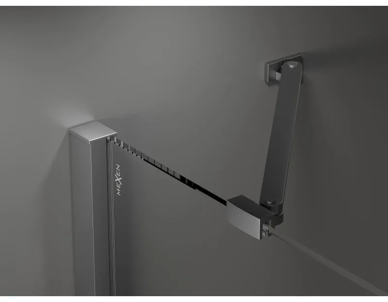 Mexen Velar Duo, sprchový kout s posuvnými dveřmi 100 x 100 cm, 8mm čiré sklo, broušený grafit, 871-100-100-02-95