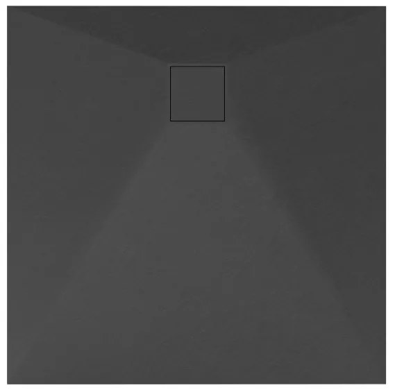 Gamma Erga Oldaf, SMC čtvercová sprchová vanička 90 x 90 cm, černá matná, ERG-GMA-OL-9090BK