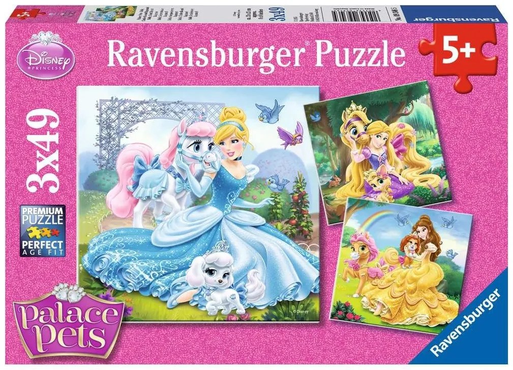 Ravensburger puzzle disney princezny a jejich mazlíčci 3x49 dílků