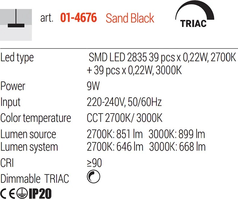 Světla a lustry REDO GROUP Redo ETHOS 01-4676 světlo nad ostrůvek LED 9W CCT 2700K/3000K