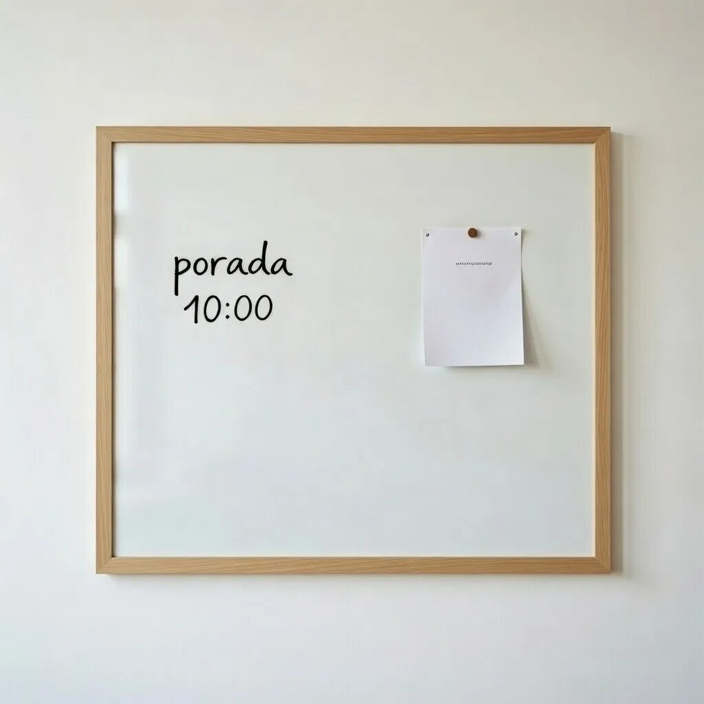Toptabule.sk Bílá magnetická popisovací tabule v přírodním dřevěném rámu CLASSIC 90x60 cm