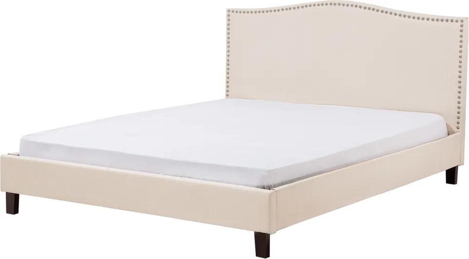 Pohádková béžová čalouněná postel 180x200 cm - MONTPELLIER