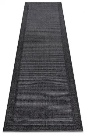 Dywany Luszczow Kusový koberec, běhoun TIMO 5979 SISAL venkovní rám černý Rozměr koberce: 60 x 250 cm