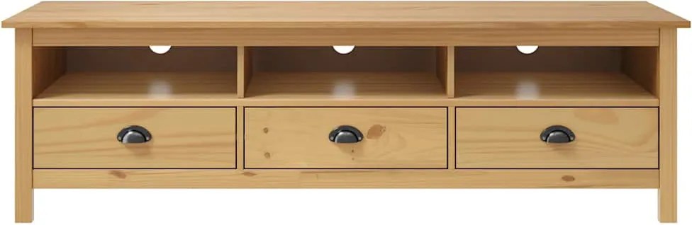 TV stolek Hill medově hnědý 158x40x47 cm masivní borové dřevo 288927