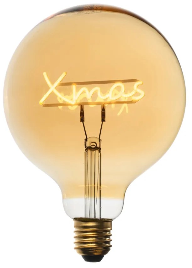 Vánoční LED žárovka E27 s vláknem Xmas G125 jantarová 1,8W 100 lm 1800K