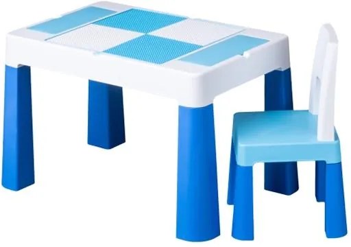 Dětský set stůl a židle MULTIFUN modrý