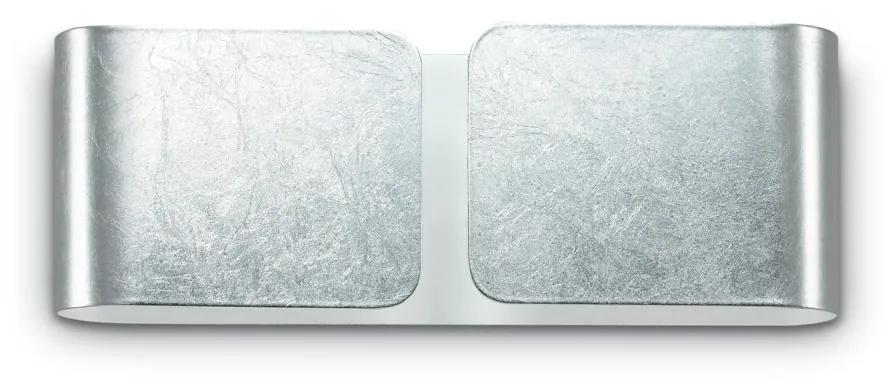 Nástěnné svítidlo Ideal Lux Clip AP2 mini argento 091136 stříbrné 25cm