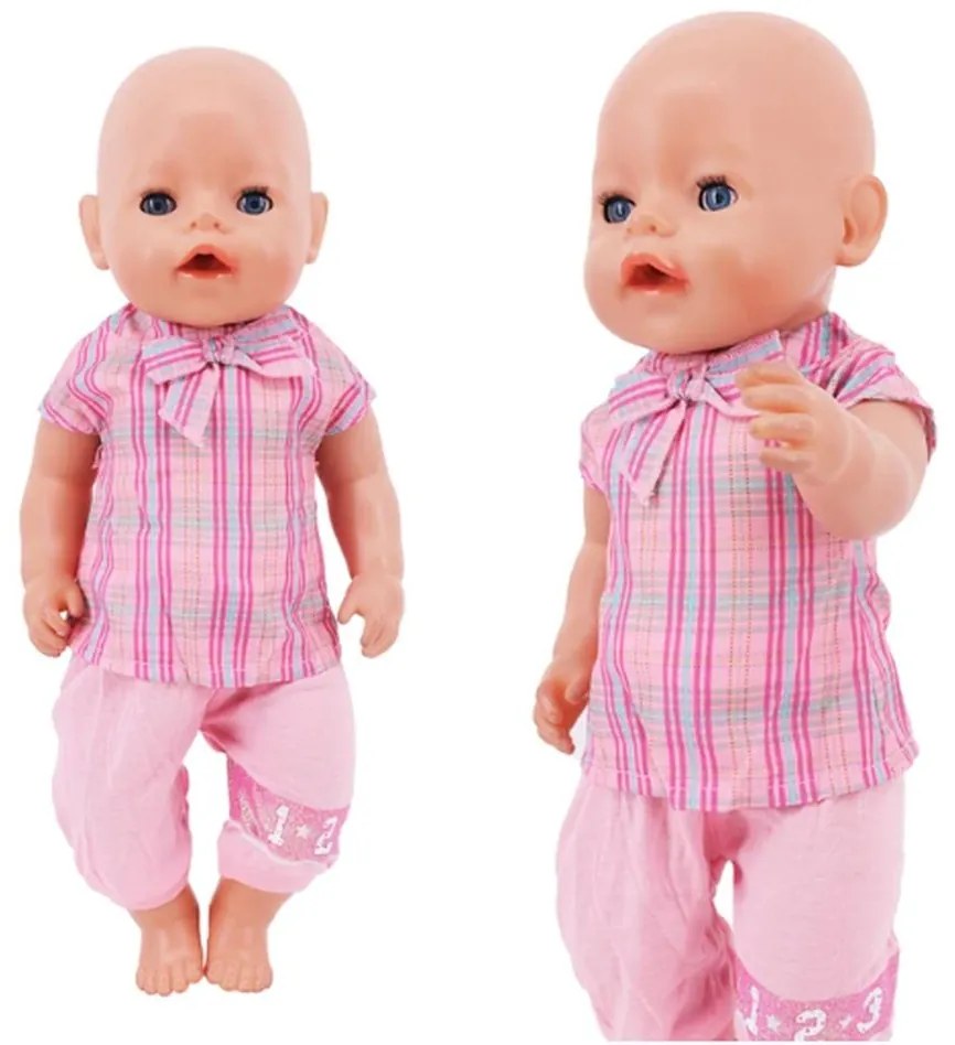 Oblečky pro panenky Baby Born - 43 cm Varianta: xm324 růžový set 1-2-3