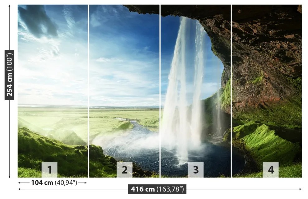 Fototapeta Islandský vodopád 104x70