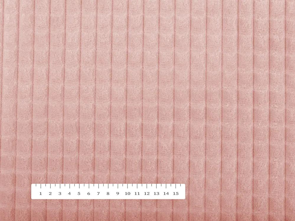 Biante Hřejivé ložní povlečení Minky kostky MKK-003 Pudrově růžové Jednolůžko 140x200 a 70x90 cm