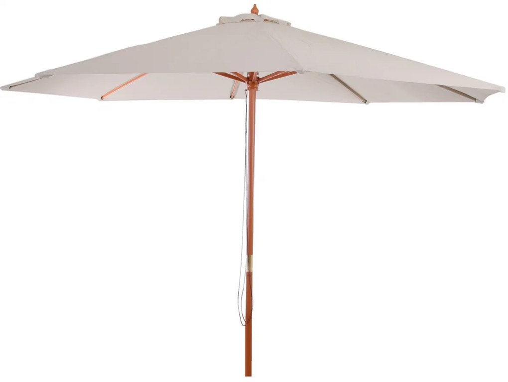 Slunečník Florida Ø 3,5m - polyester/dřevo 7kg - krémová