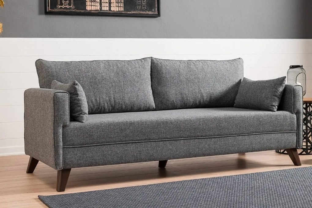 Designová rozkládací sedačka Marisela 208 cm šedá