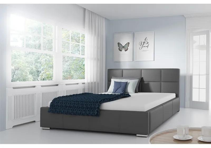Čalouněná postel Alita, Rozměr postele: 140x200, Barva:: ekokůže Soft 017 (bílá)