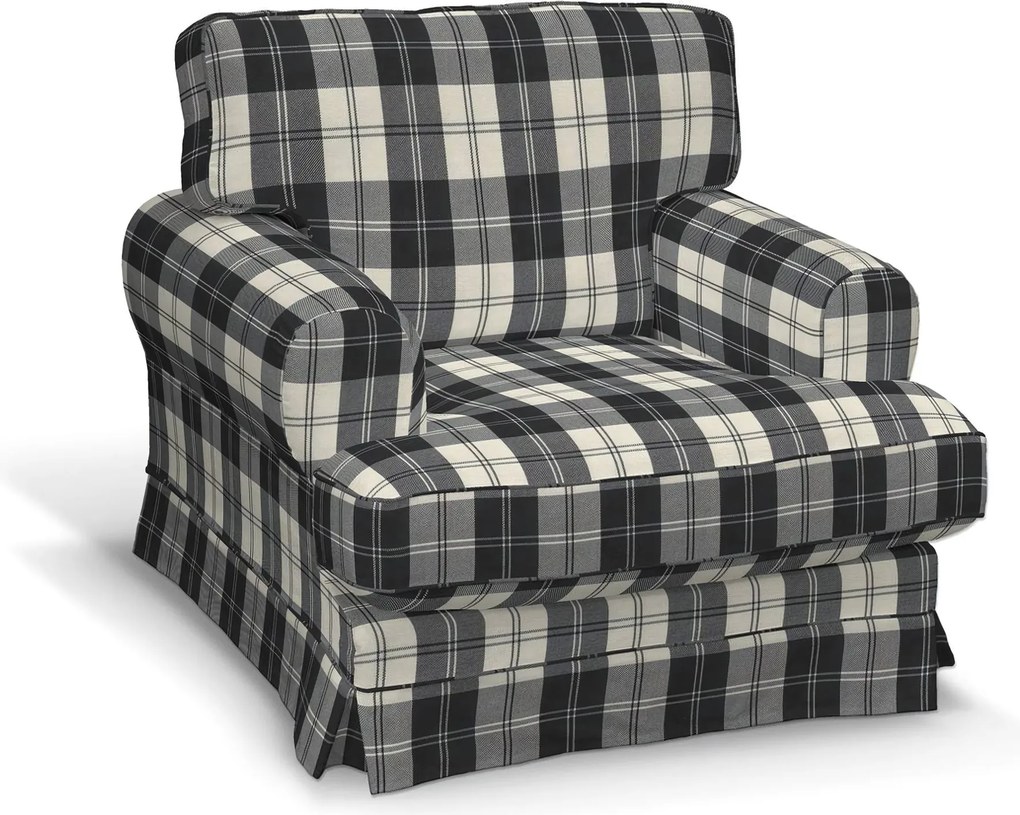 Potah na křeslo IKEA Ekeskog barva černá látka pletený vzor, vzorované