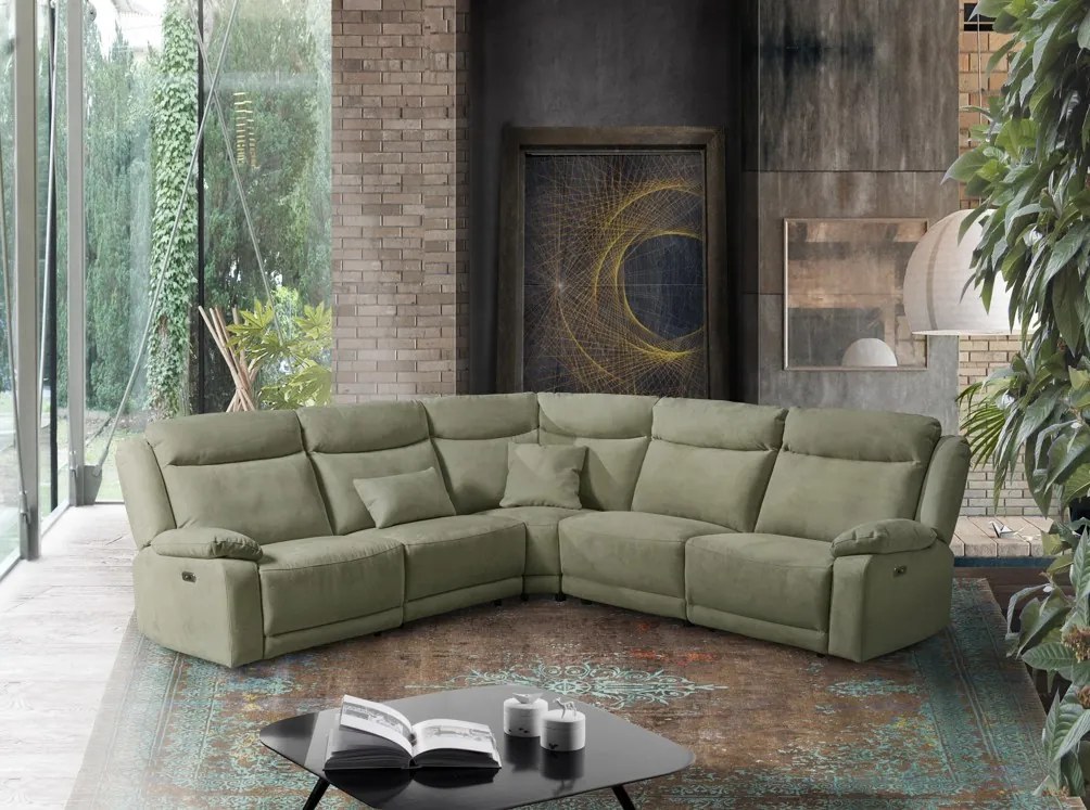 Pregio Italia sofa&relax Velká sedací souprava Comfort Provedení: 2 místná + lehátko, Vzorník látek: tekno fibra 08 mud