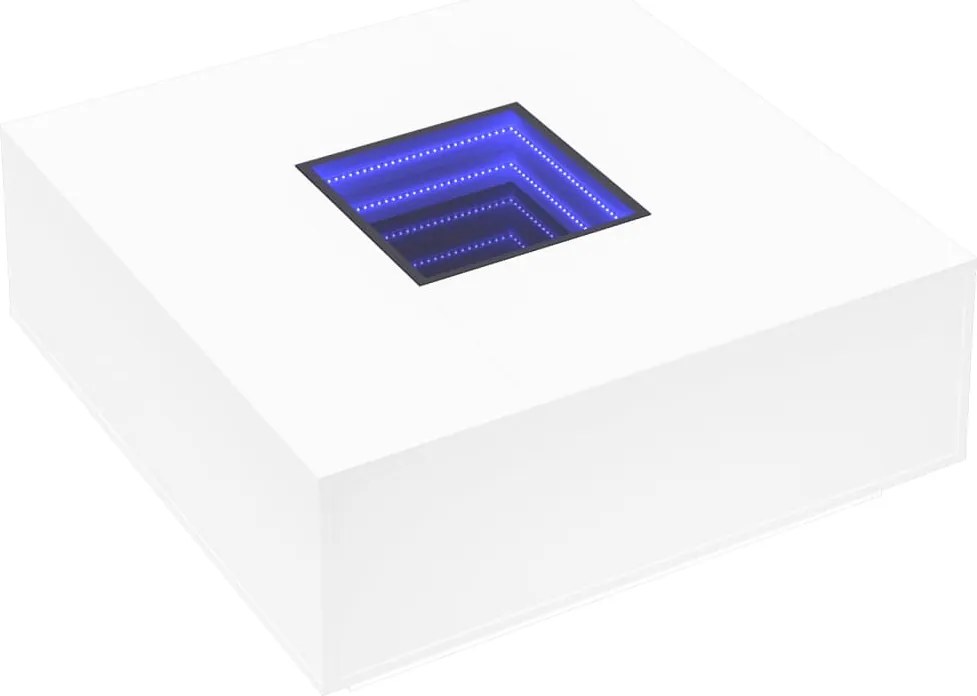 Konferenční stolek s Infinity LED bílý 100 x 100 x 40 cm 3284042