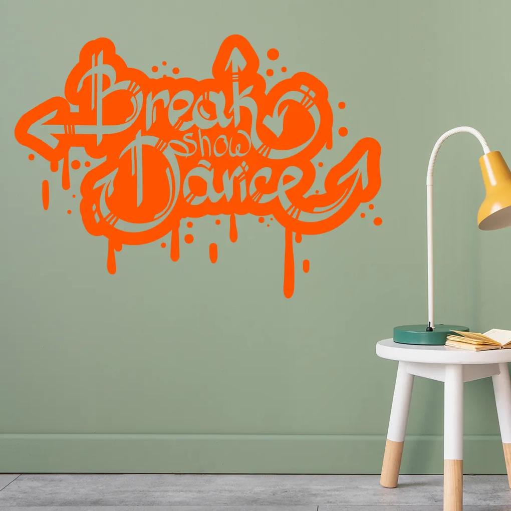 Živá Zeď Samolepka na zeď Break Dance Barva: černá