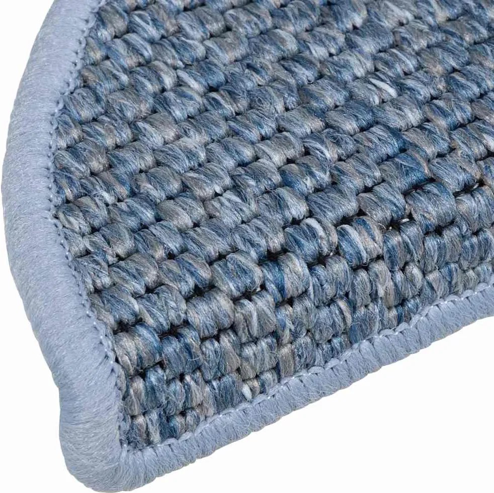 Samolepicí rohože na schody Sisal-Look 30 ks 56x17x3 cm Modrá 3365862