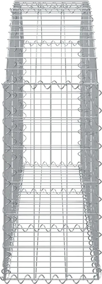 Klenutý gabionový koš 150 x 30 x 60/80 cm pozinkované železo 153443