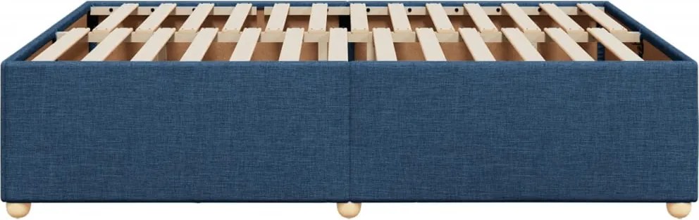Rám postele bez matrace modrý 160 x 200 cm textil 3284749