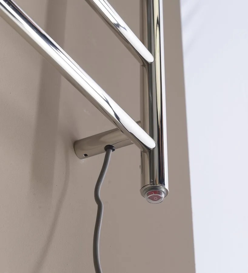 Sapho Sapho, REDONDO elektrický sušák ručníků, kulatý, 600x1500 mm, 130 W, leštěná nerez, ER250V