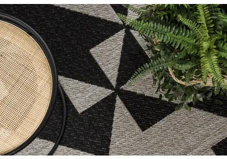 koberec SIZAL FLOORLUX 20489 stříbrný / Černá TROJÚHELNÍK velikost 240x330 cm | krásné koberce cz
