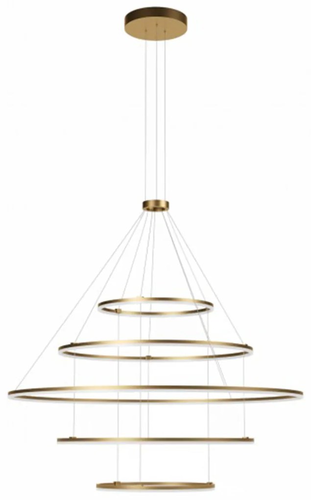 Redo 01-2249 závěsné LED stmívatelné svítidlo Orbit bronz, 286W, 3000K, ø150, ø100, ø60cm