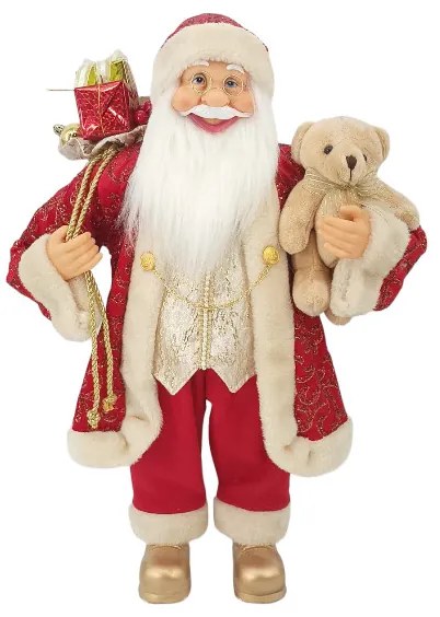 Dekorace Santa Claus Červeno-zlatý 60cm
