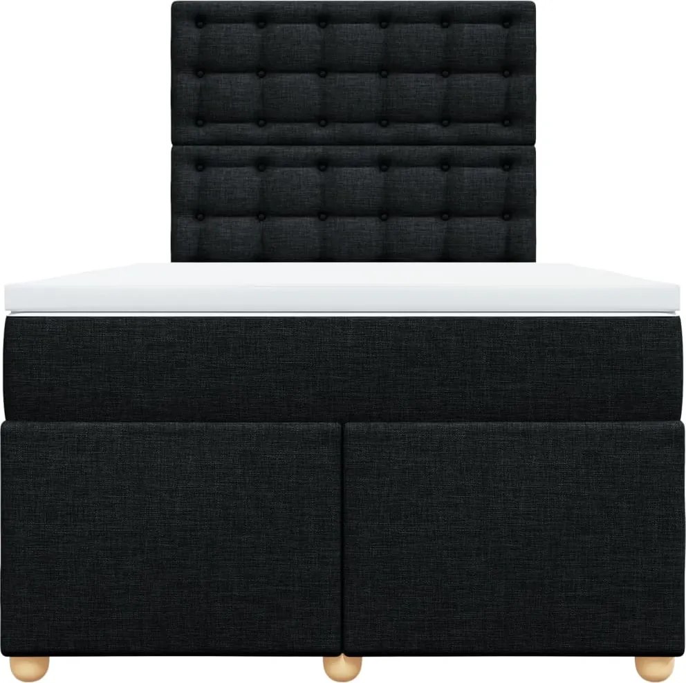 Box spring postel s matrací černá 120x200 cm textil 3293563