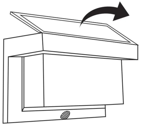 LED Solární nástěnné svítidlo se senzorem TONY LED/3,7V 1800 mAh IP44